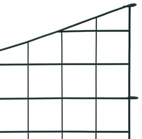 Zahradní plot s obloukem dolů 77,5 x 64 cm zelený