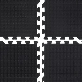 Gumová podlahová dlaždice černá 12 mm 90 x 120 cm 155672