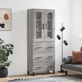 Skříň highboard šedá sonoma 69,5 x 34 x 180 cm kompozitní dřevo