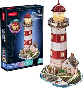 CubicFun - Puzzle 3D s LED Noční edice: Maják 72 dílků