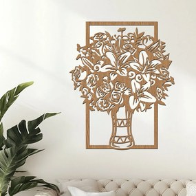 dřevo života Dřevěné květiny Radosti Zvolte rozměr (cm): 33x40, Zvolte barvu dekoru: Horský dub