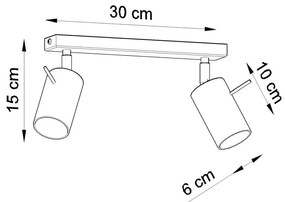 Dřevěné stropní svítidlo Sollux Ludwik