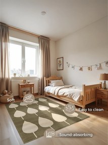 Hanse Home, Dětský koberec Adventures 106215 Green Cream, 160x235, zelená, dětský pokoj