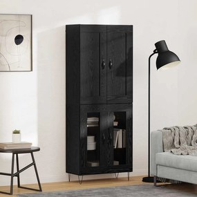 Vysoký bufet Černý dub 69,5 x 34 x 180 cm Kompozitní dřevo 3403170
