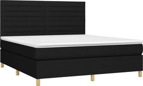Box spring postel s matrací černá 160x200 cm textil 3142427