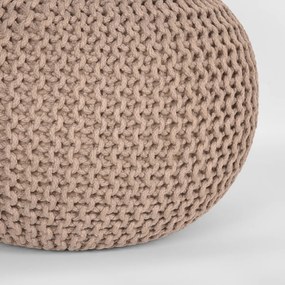 LABEL51 pletený puf GEBREID béžový M Color: Beige SH-24.047