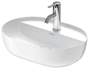 Duravit Luv - Umyvadlo na desku, 500x350 mm, bez přepadu, s otvorem pro baterii, WonderGliss, bílá/matná bílá 03805026001