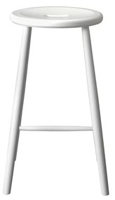 Barová židle J127C z dubového dřeva Barva:: bílá