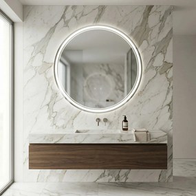 Tutumi Zrcadlo ⌀90 cm s vyhříváním a regulovatelným LED osvětlením HOM-00206