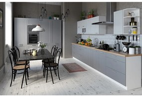 Dolní kuchyňská skříňka Janne Typ 60 (tmavě šedá + bílá). 1021230