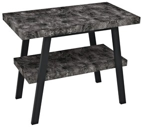 Sapho TWIGA umyvadlový stolek 80x72x50 cm, černá mat/štípaný kámen VC442-80-9
