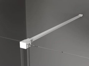 Mexen Velar, sprchový kout s posuvnými dveřmi 110 x 85 cm, 8mm sklo námraza, bílá matná, 871-110-085-31-20