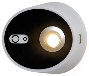 LED nástěnné světlo Zoom, bodovka USB výstup černá