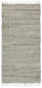 IB LAURSEN Bavlněný běhoun na podlahu Brown Grey 120 x 60 cm, béžová barva, textil