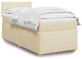 Box spring postel s matrací krémová 80 x 200 cm textil 3286512