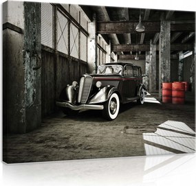 Obraz 100x75 Retro auto klasika loft beton kov nostalgie styl