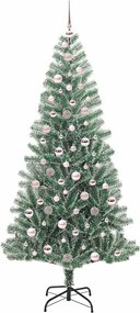 Umělý vánoční stromeček se sněhem a LED osvětlením 210 cm 3396826