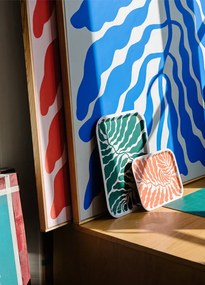 Wrap Ilustrovaný Tác dřevěný Art Trays by Linnéa Andersson střední zelený