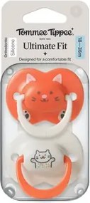 Tommee Tippee Ultimate Fit DECO silikonový dudlík 18-36 m GIRL 2ks - v