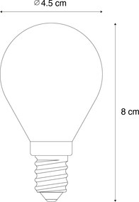Sada 5 stmívatelných LED žárovek E14 P45 kouřová 5W 470 lm 2200K
