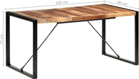 Jídelní stůl 160 x 80 x 75 cm masivní dřevo 321541