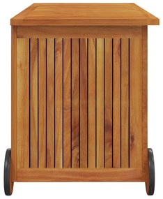 Zahradní úložný box s kolečky 90 x 50 x 58 cm masivní akácie,  319711