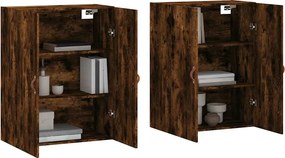 Nástěnné skříňky 2 ks kouřový dub 69,5 x 34 x 90 cm 3195600