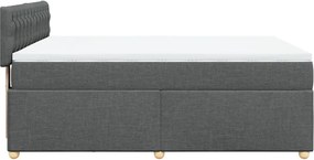 Box spring postel s matrací tmavě šedá 140x200 cm textil 3289011