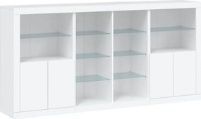Příborník s LED osvětlením bílý 202 x 37 x 100 cm 3209184