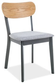 Jídelní židle Verline (šedá + přírodní dřevo). 1050953