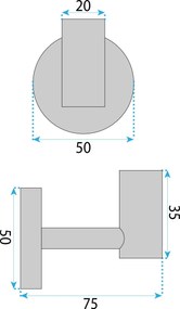 Rea Galo, 1-háček na ručník, 5705 Galo, ocelová, REA-88031