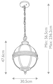 Kichler KL-HALLERON-8M - Venkovní lustr na řetězu HALLERON