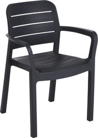 ALLIBERT TISARA Zahradní židle, 53 x 58 x 83 cm, grafit 17199557