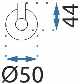 Rea příslušenství, 1-háček do koupelny na ručníky MIST 03, zlatá, REA-80023