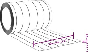 Závěs do dveří průhledný 300 mm x 2,6 mm 10 m PVC 153863