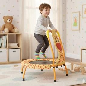 Costway Φ71 cm dětská trampolína s rukojetí a krytem okraje mini trampolína