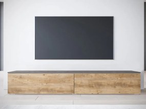 TV stolek Dlone 180, Barva: matera / breslau kaštan, Osvětlení: bez osvětlení