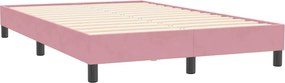 Postel Box Spring bez matrace růžová 120x210 cm samet 3315824