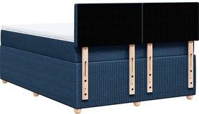 Box spring postel s matrací modrá 140x190 cm textil 3287471