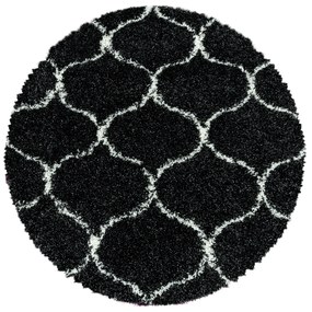 Ayyildiz Kusový koberec SALSA 3201, kulatý, Antracitová Rozměr koberce: 120 cm KRUH