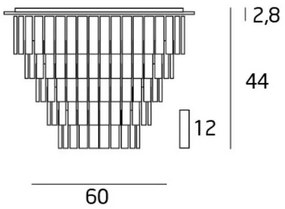 MAXLIGHT C0137 - Stropní svítidlo MONACO 15xG9/40W/230V pr. 60 cm chrom