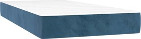 Box spring postel s matrací tmavě modrá 200x200 cm samet 3132763