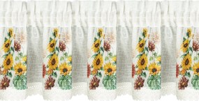 KRÁTKÁ ZÁCLONA NA PÁSCE ADELA 150X30 CM KVĚTY
