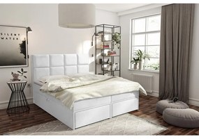 Kontinentální postel Hudson Lux 2, Rozměr postele: 140x200, Potah:: ekokůže Soft 017