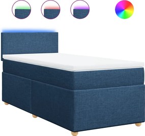 Box spring postel s matrací modrá 80x200 cm textil 3288806