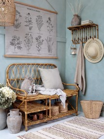 Béžový bavlněný koberec s ornamenty Rug stripes - 70*150 cm