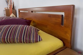 Domestav SOFIA manželská postel čelo rovné s výřezy L 160 cm buk cink mořený