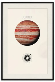 Plakát Jupiter - plynový obří planeta obklopená mraky