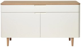 Bílá lakovaná komoda Unique Furniture Amalfi 140 x 44 cm