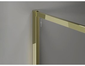 Mexen, Mexen Kioto-XF sprchová stěna s rámem 80 x 202 cm, matná 10 mm, zlatá - 800-080-104-50-30-X